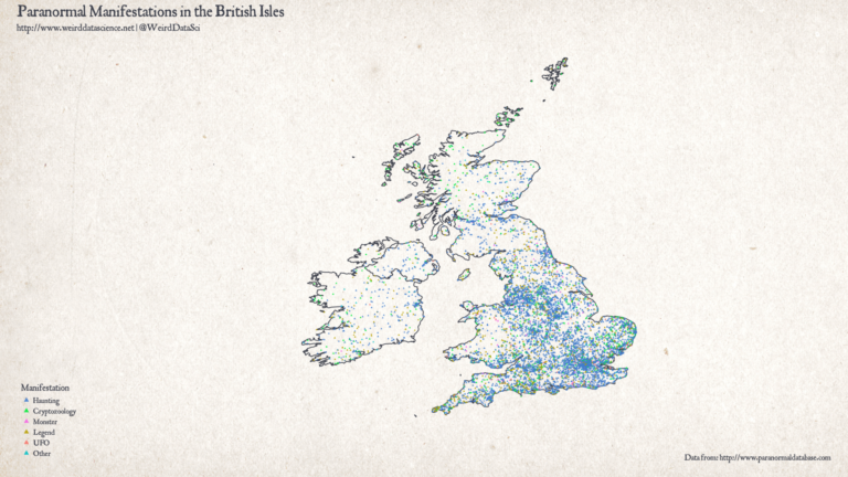 Mapping Paranormal Manifestations in the British Isles – Weird Data Science